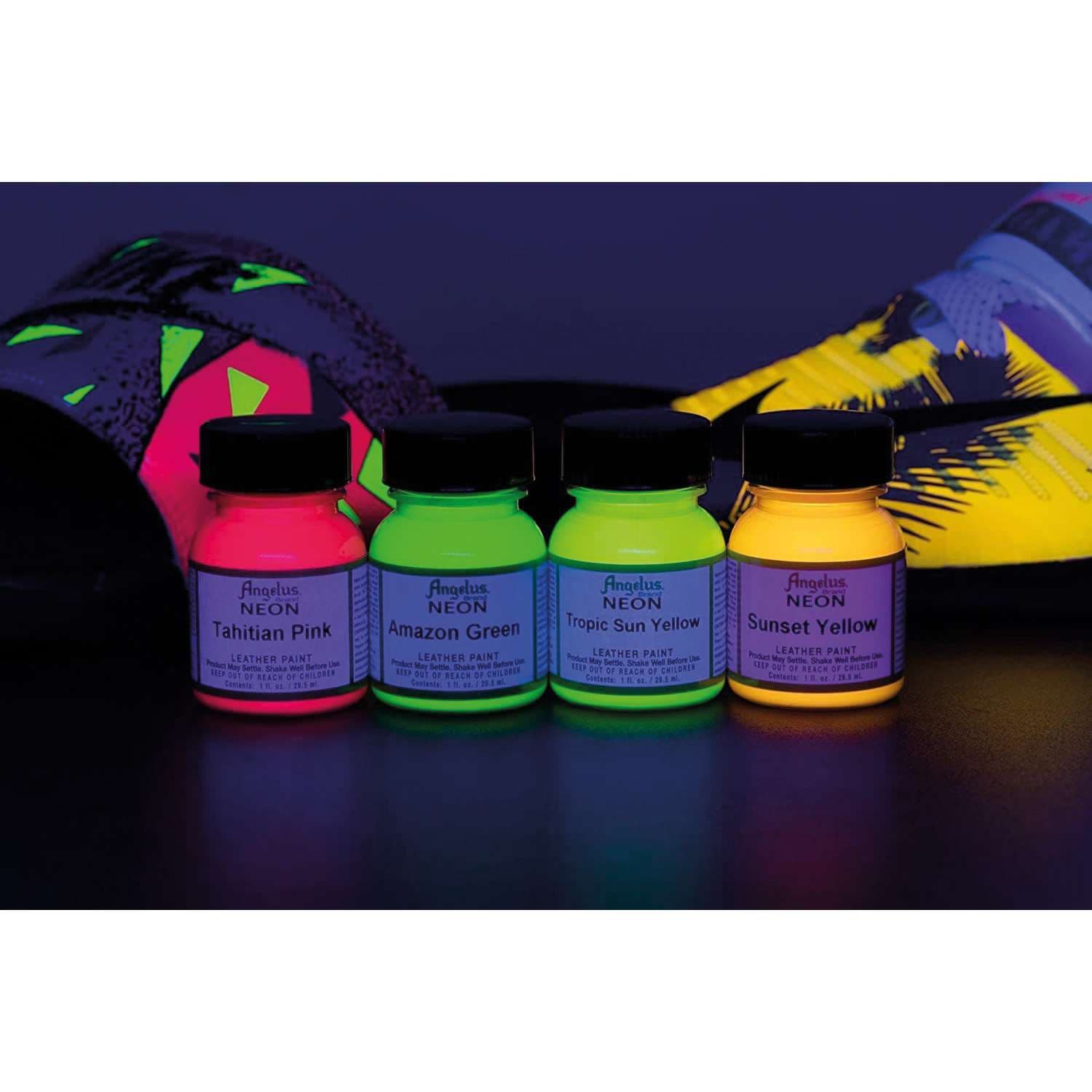 Peinture pour cuir effet fluo Angelus | Le Géant des Beaux-Arts