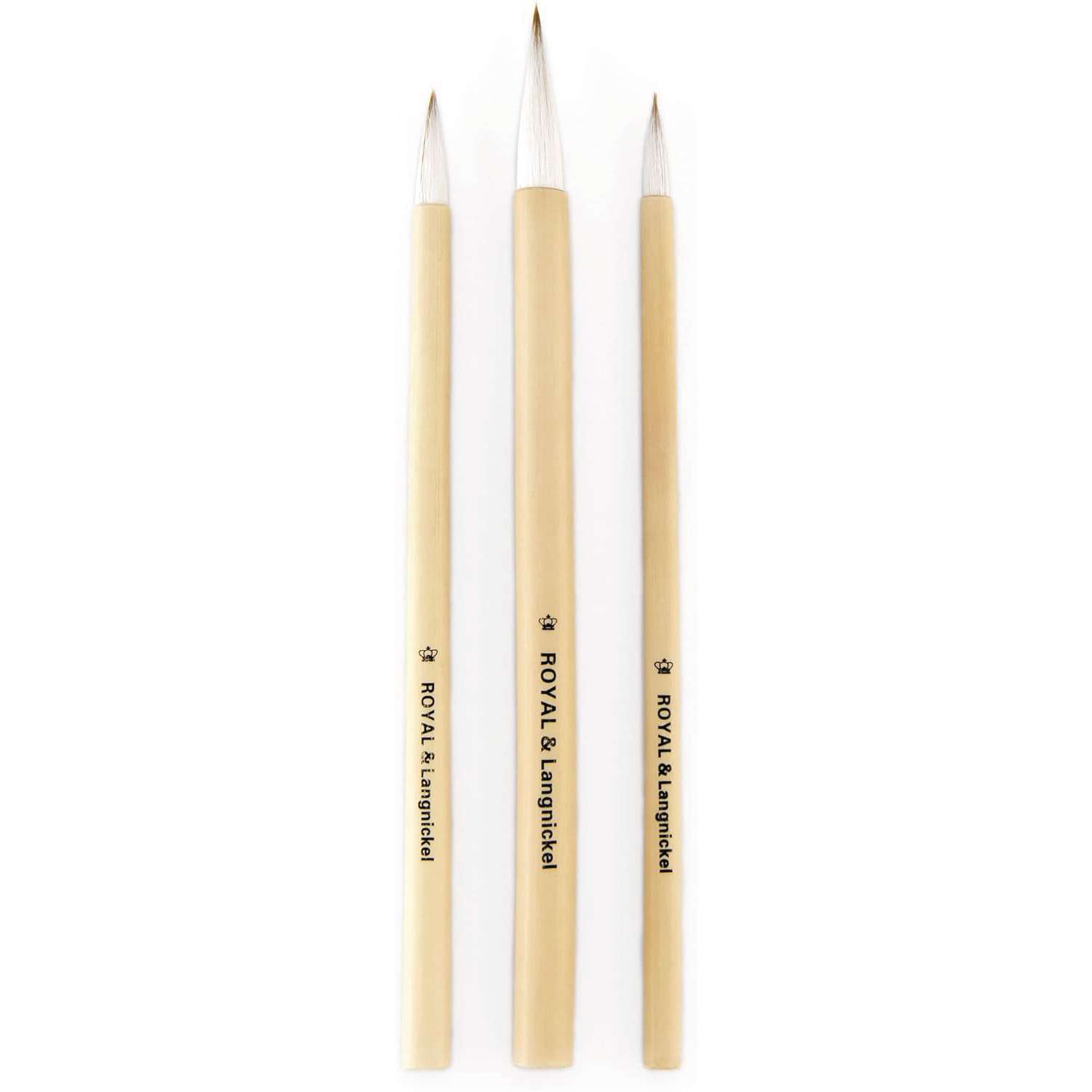 Set de 3 pinceaux Bambou Royal Langnickel | Le Géant des Beaux-Arts